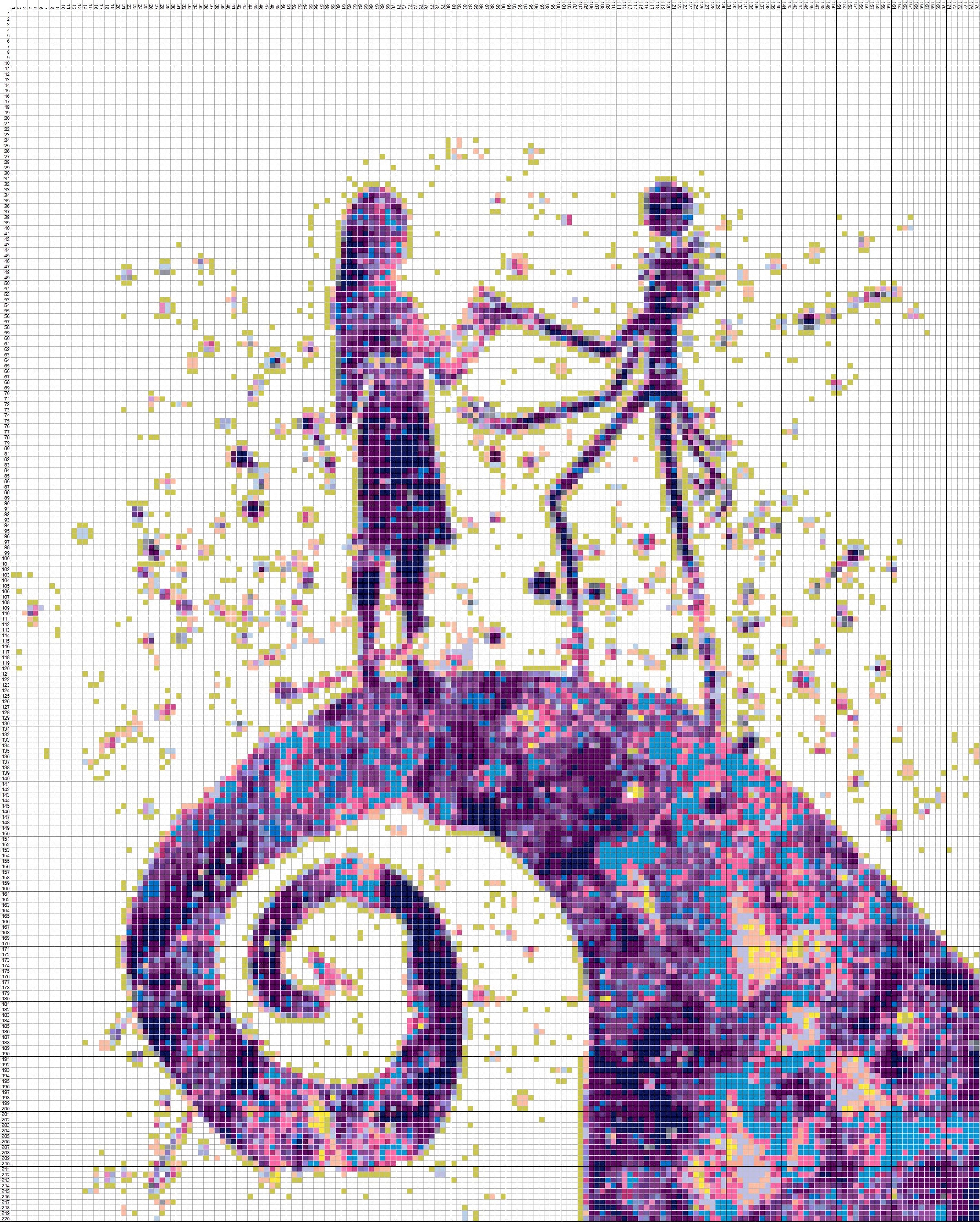The Nightmare Before Christmas 504 Modern Cross Stitch Pattern - Etsy