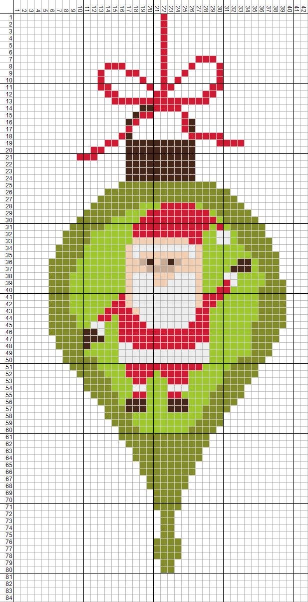 Christmas Tree Toy Santa 114 Modern Easy Cross Stitch Pattern | Etsy