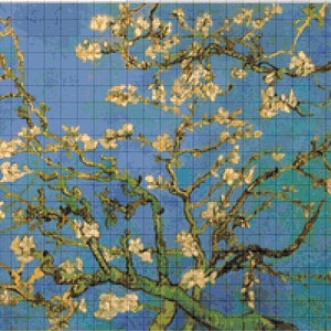 Blossom Almond Tree Van Gogh 871 Modern Cross Stitch Pattern Counted ...