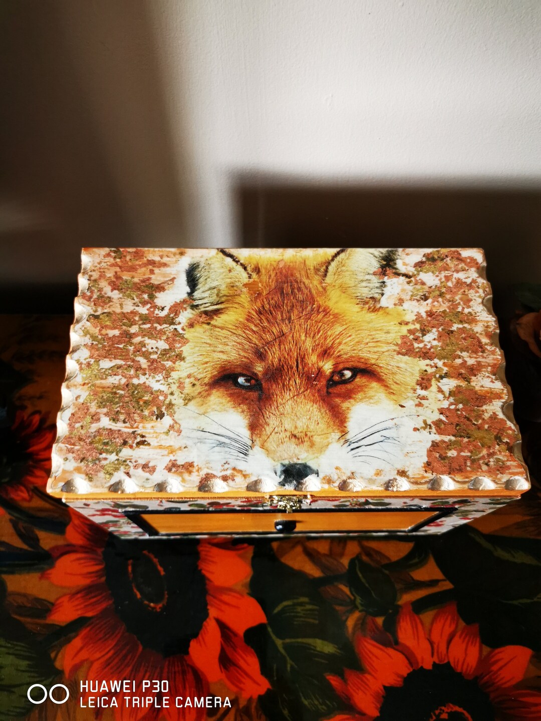 Foxy Box. Upcycled Nature Themed Handmade Box. - Etsy