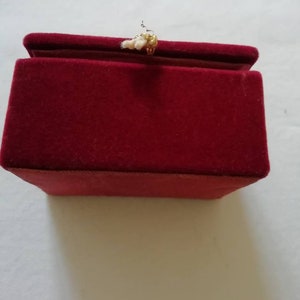 Red Velvet Small Box With Filagree Peacock on Lid - Etsy