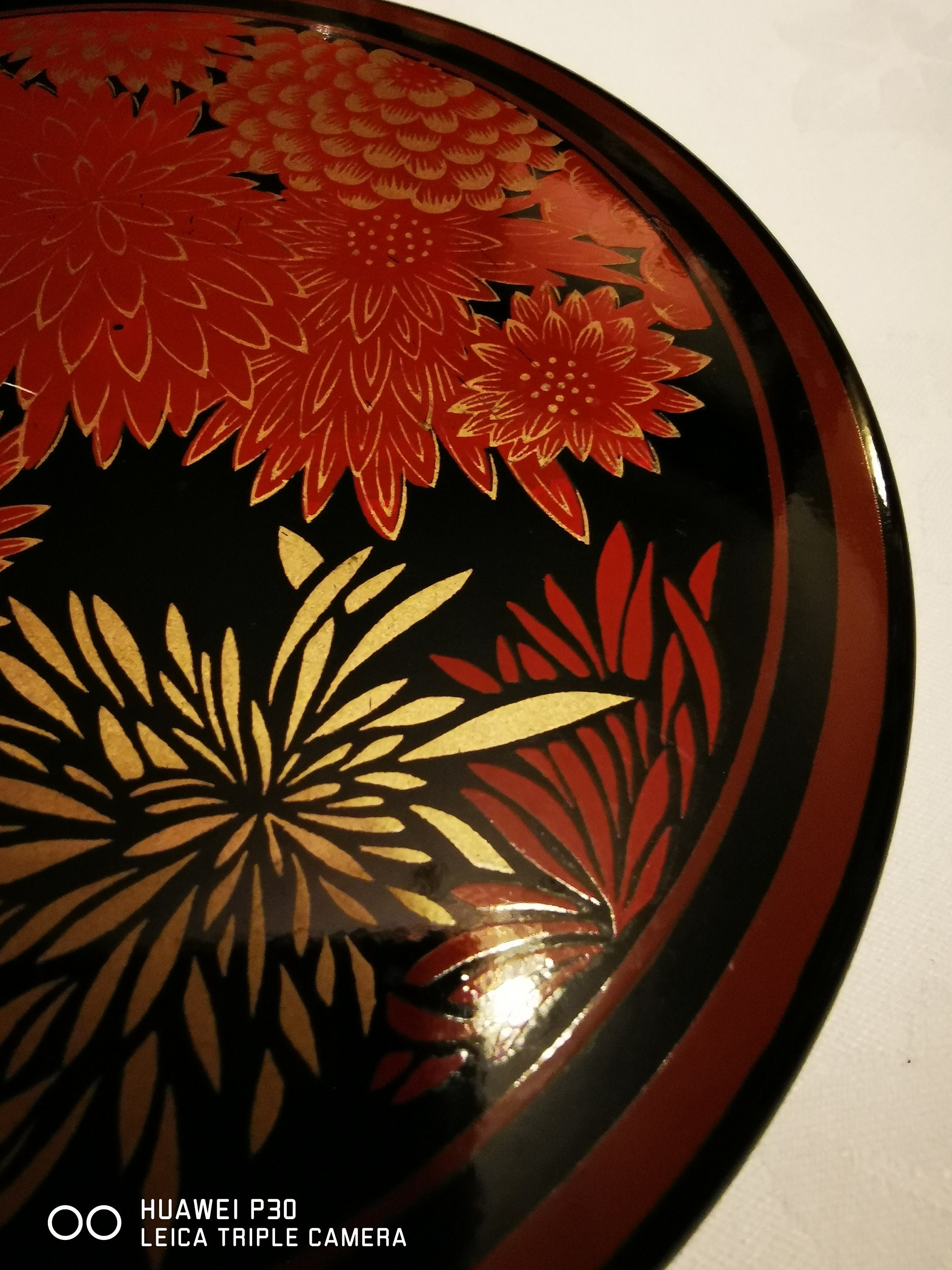 Japanese Round Vintage Lacquered Box. - Etsy