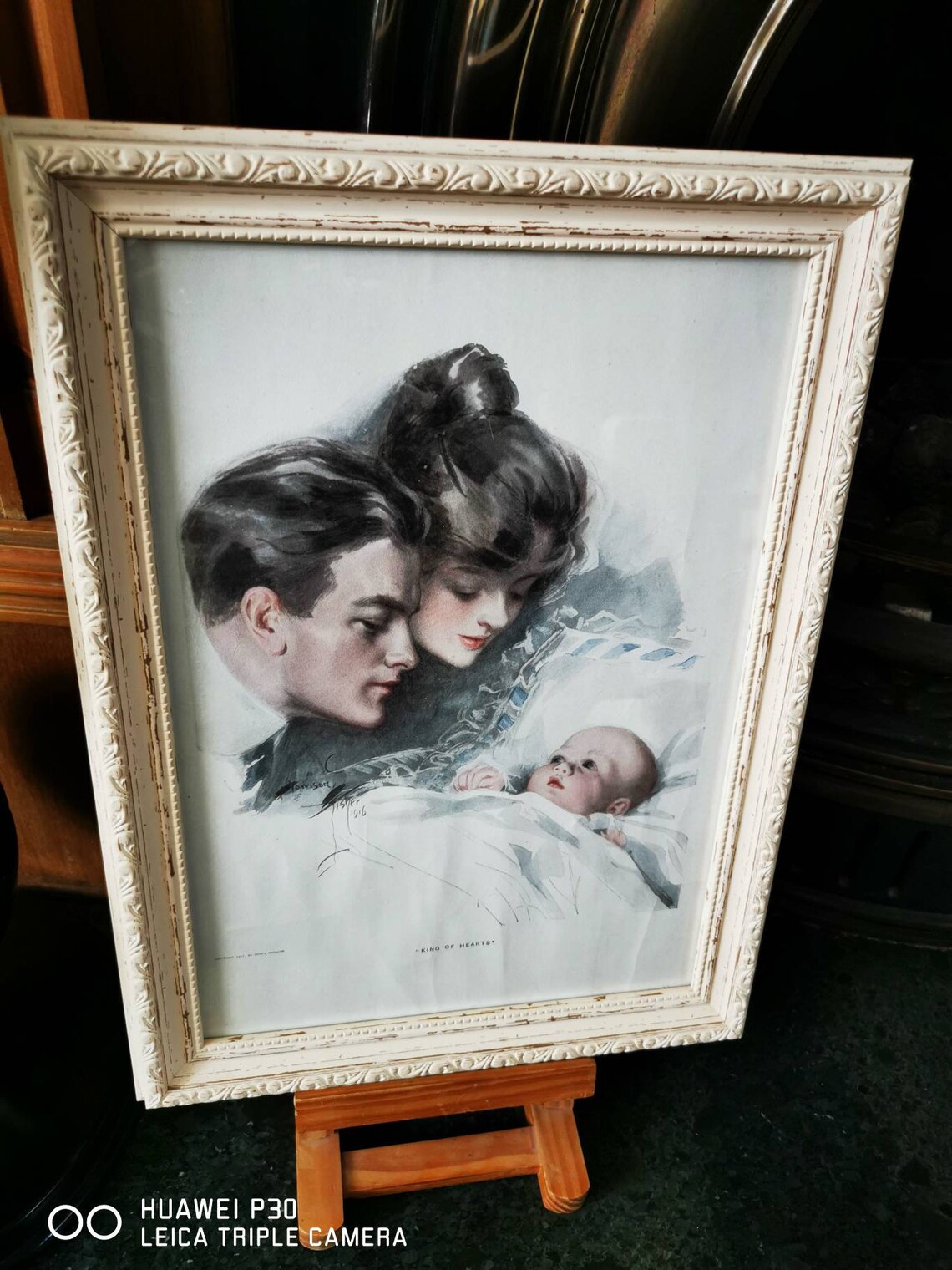 Vintage Framed Picture of Parents With Boy Child. 1917. - Etsy