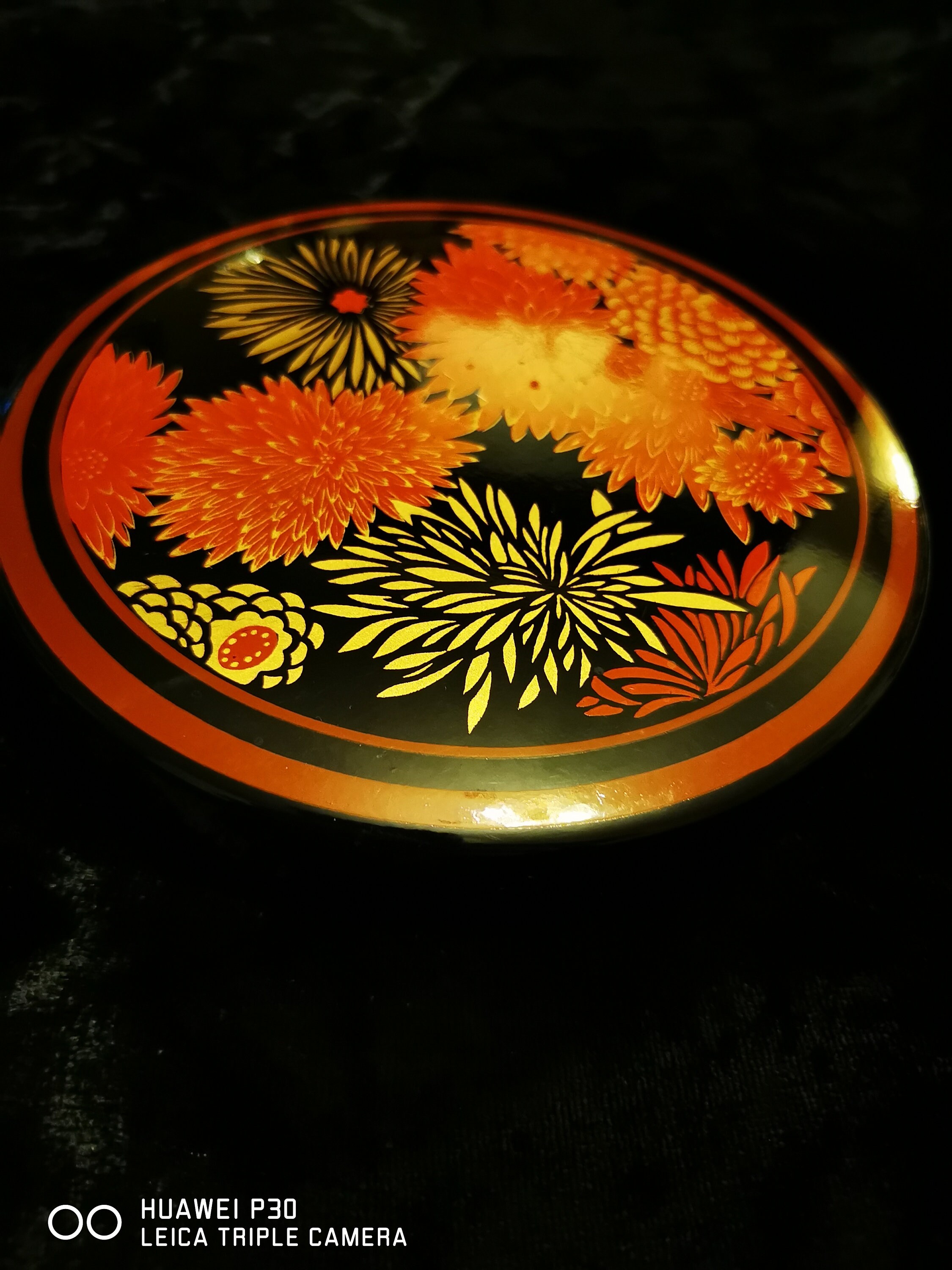 Japanese Round Vintage Lacquered Box. - Etsy