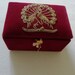 Red Velvet Small Box With Filagree Peacock on Lid - Etsy