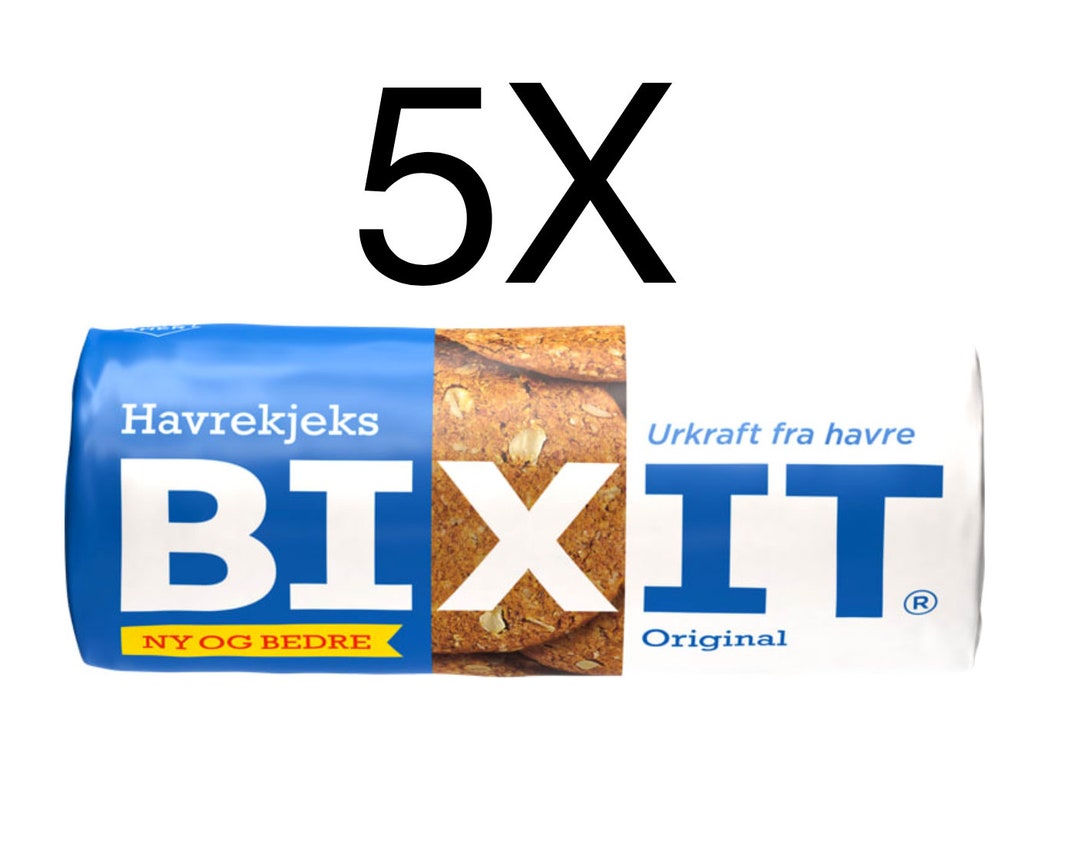 Bixit Havrekjeks Biscotti Crackers d'Avena Norvegesi 5X300g - Etsy Italia