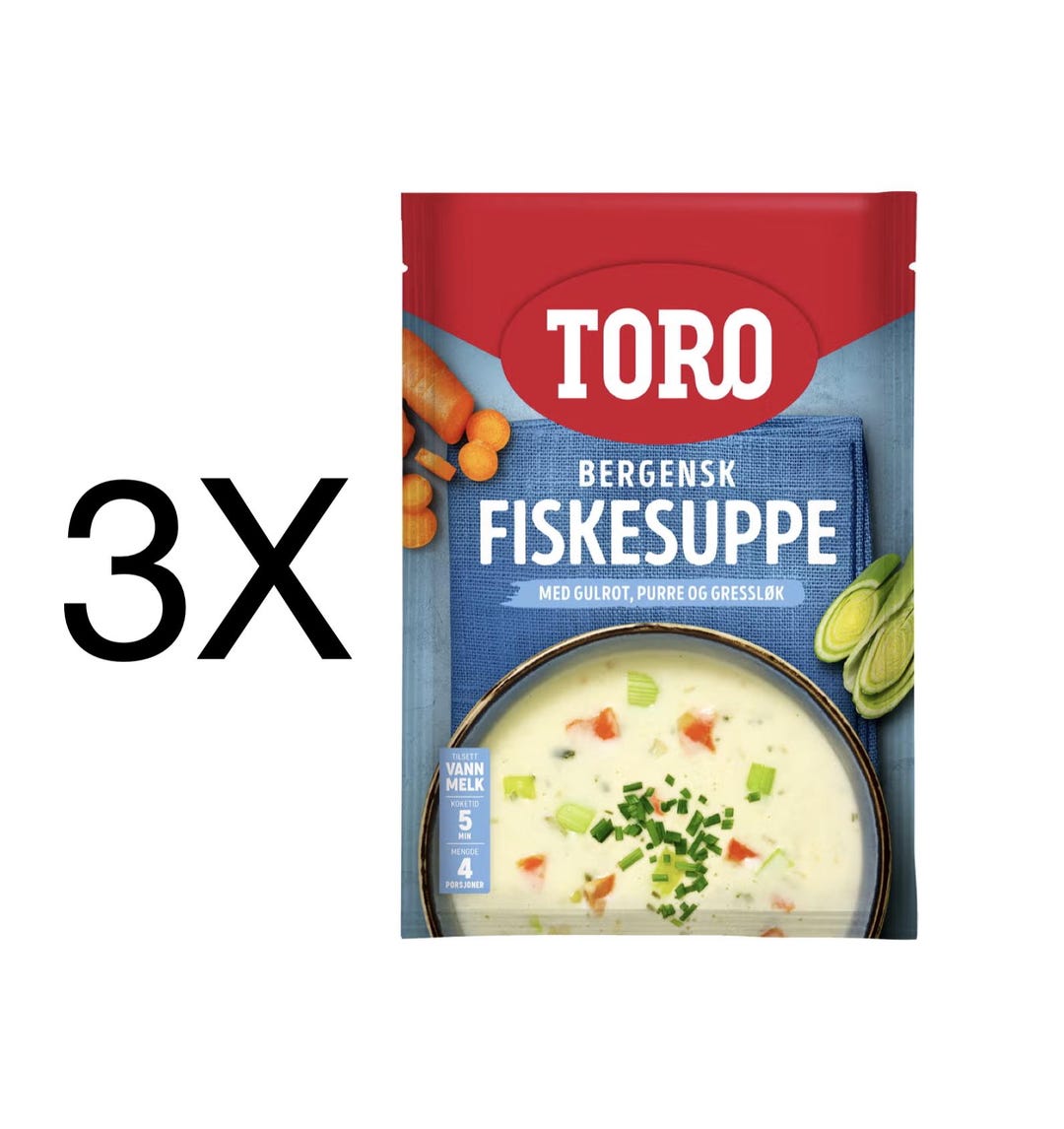 Bergensk Fiskesuppe Norwegian Fish Soup Bergen Toro Packet 3x81g - Etsy