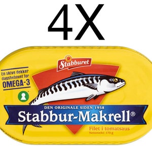 Stabbur-makrell Makrell I Tomat Norwegian Mackerel in Tomato Sauce ...