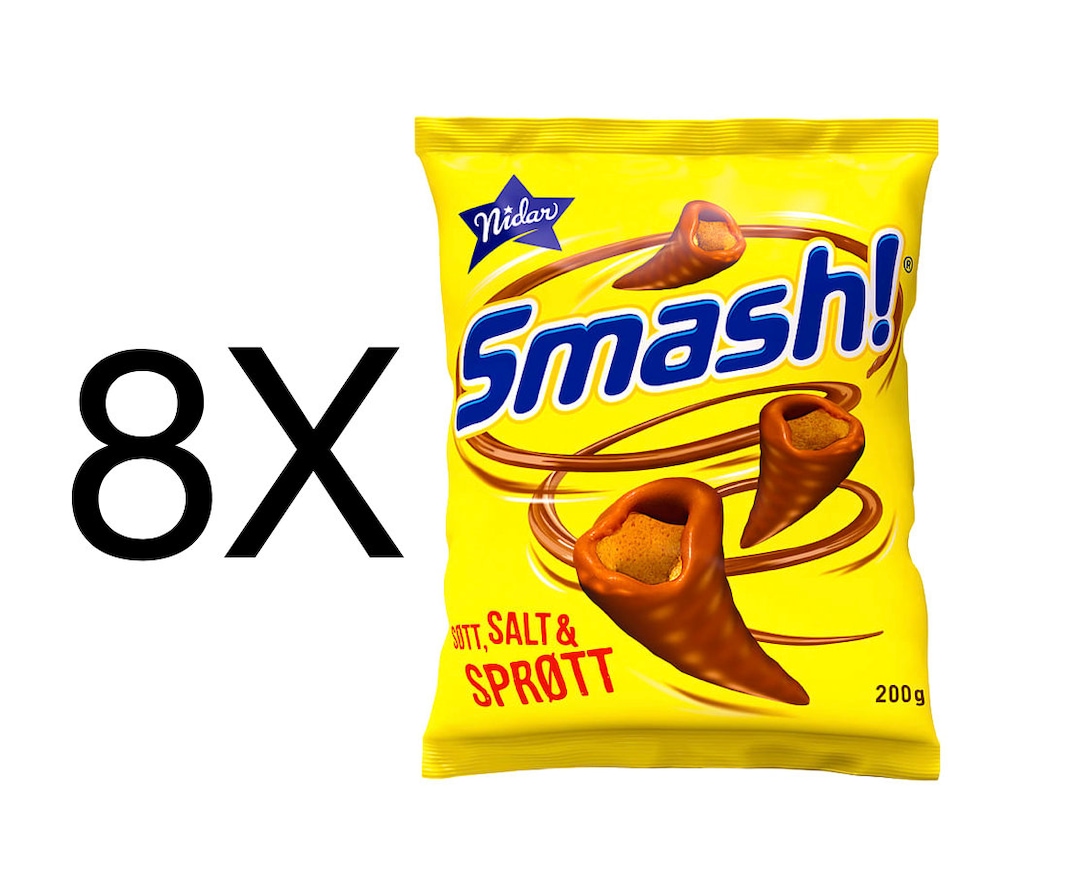 Nidar Smash Norwegian Milk Chocolate Snacks 8x200g - Etsy