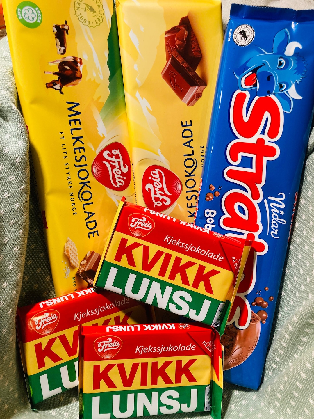Norwegian Candy Mix #2 Kvikk Lunsj Melkesjokolade Chocolate Stratos ...