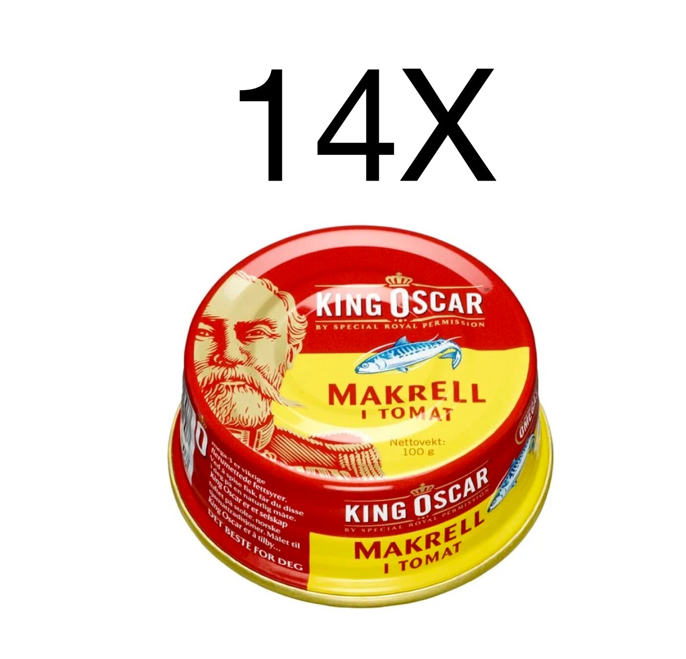 King Oscar Makrell I Tomat Mackerel in Tomato Norwegian Food 14x100g - Etsy