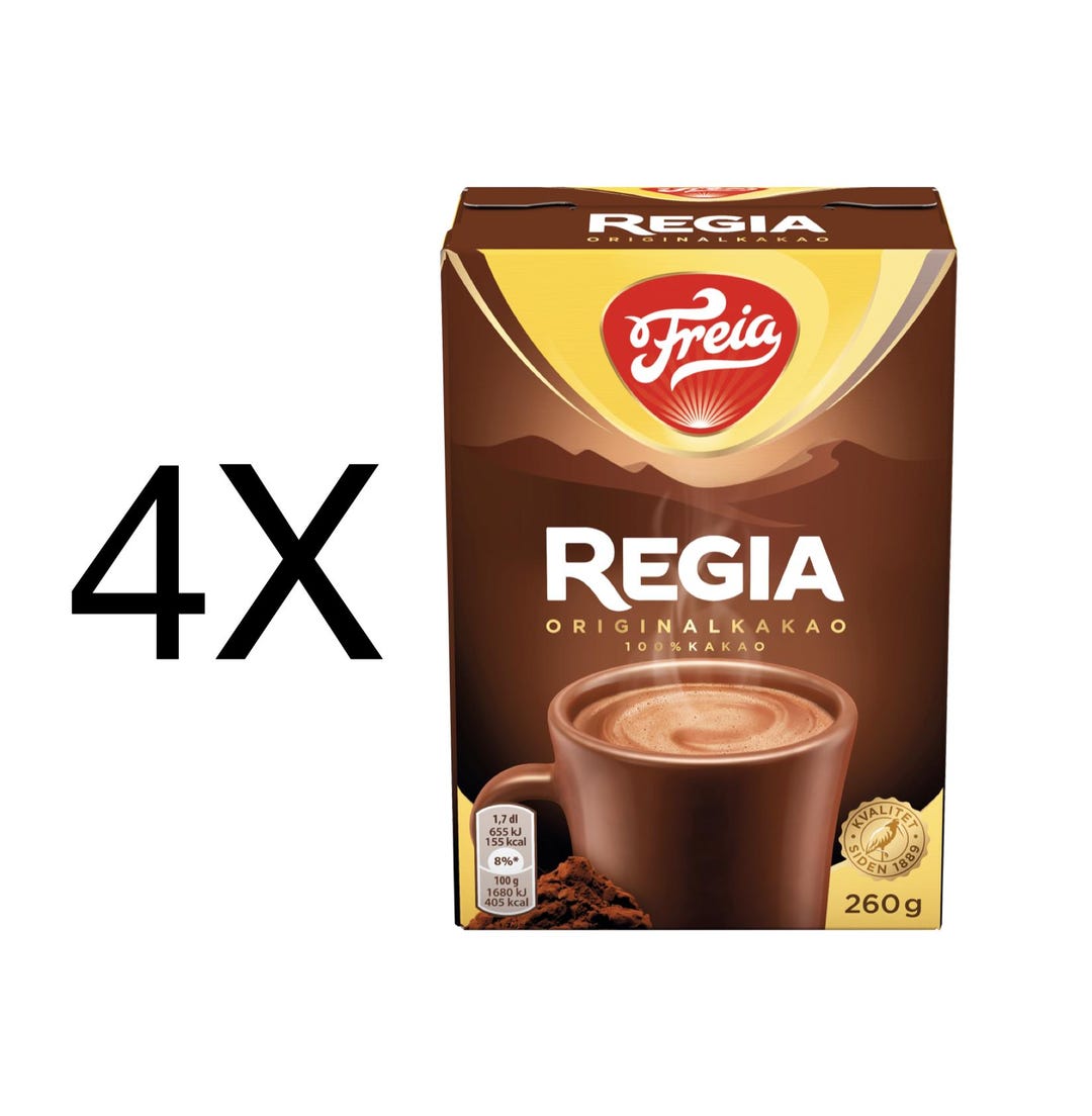 Freia Regia Kakao Cacao Chocolate Norwegian Chocolate Drink 4x260g - Etsy