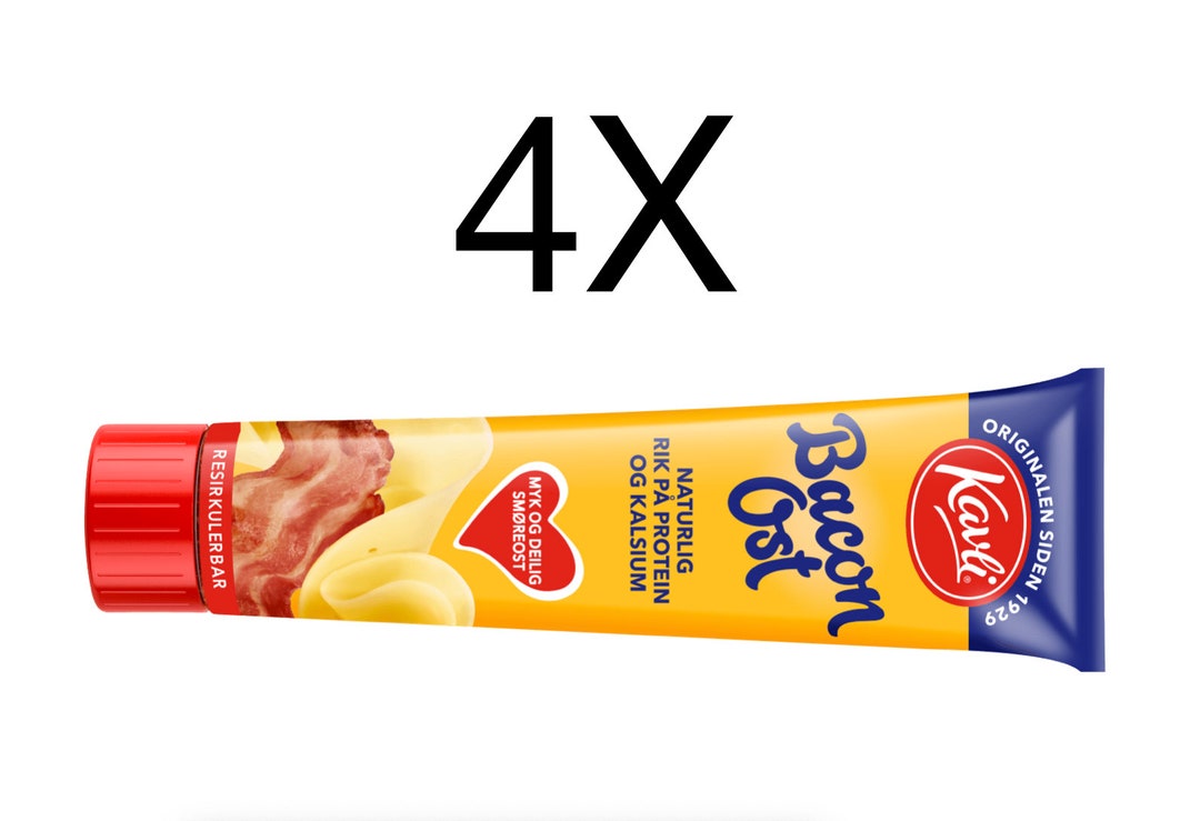 Kavli Norwegian Bacon Cheese Spread Ost Baconost 4x175g - Etsy