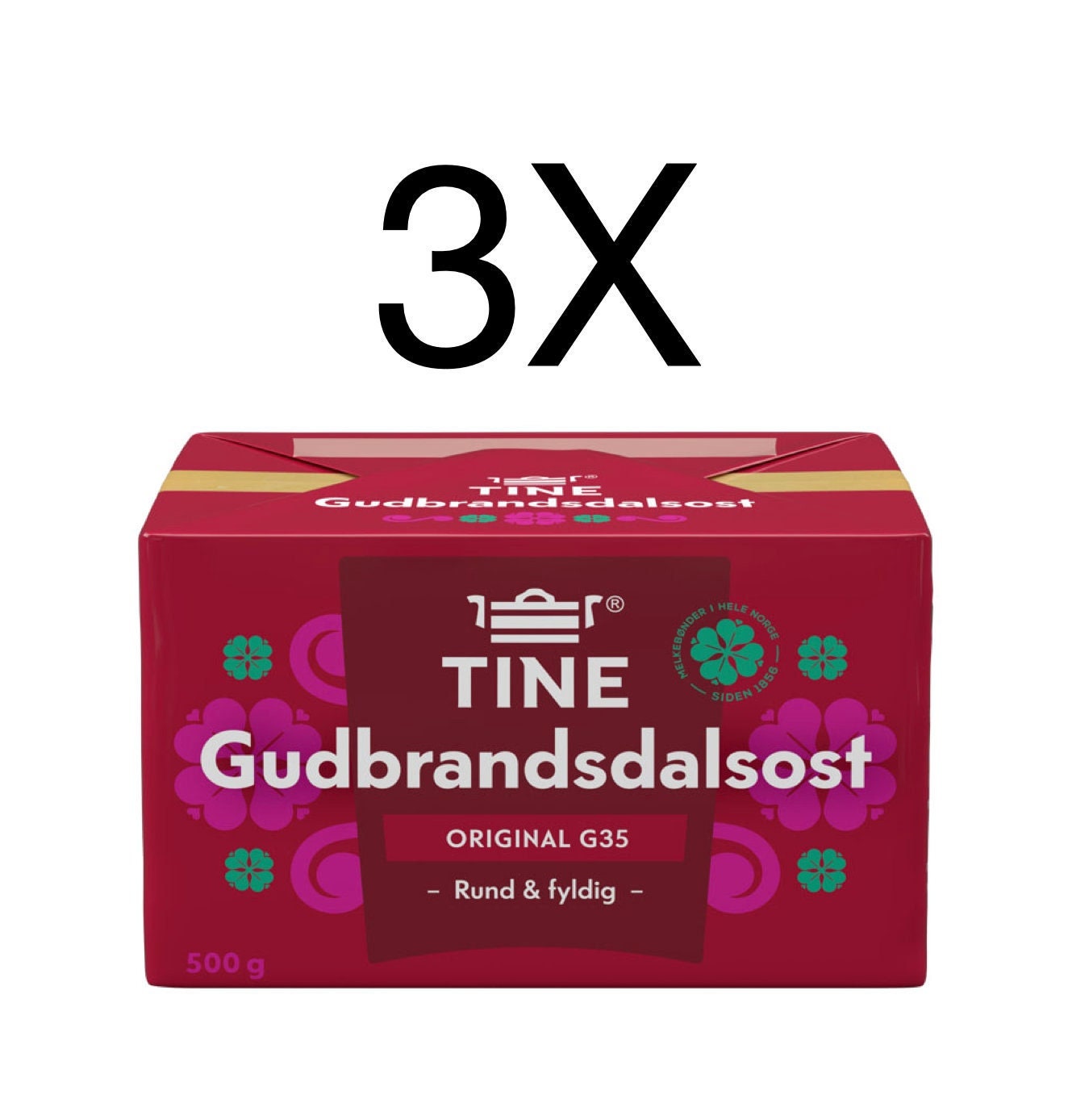 Tine Brunost Norwegian Brown Cheese Gudbrandsdalsost 3x500g - Etsy New ...