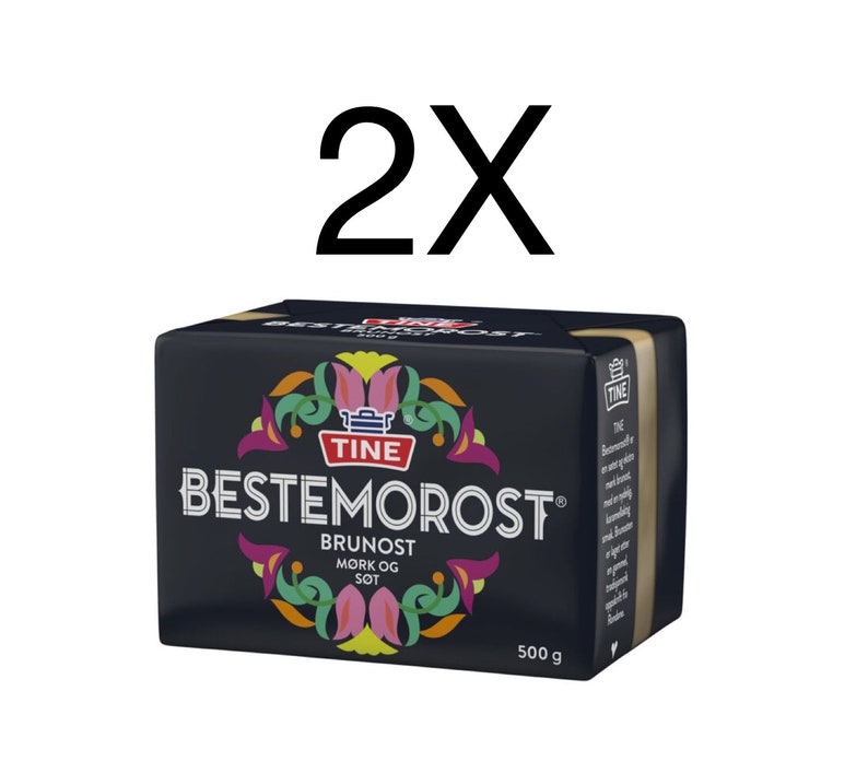Tine Brunost Norwegian Brown Cheese Bestemorost 2x500g - Etsy