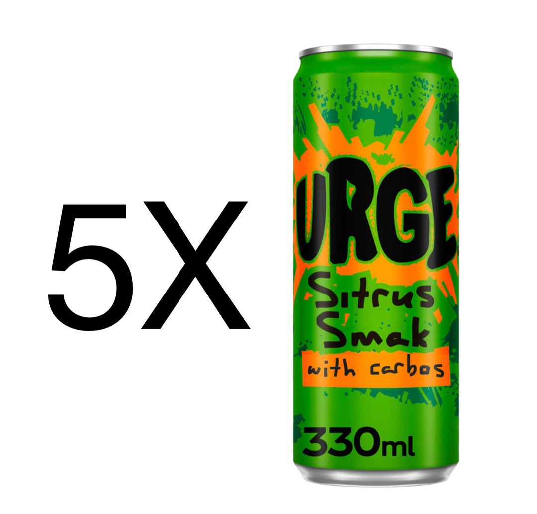Surge Urge Soda Citrus Flavor Soft Drink Beverage 5X330ML *brand New ...