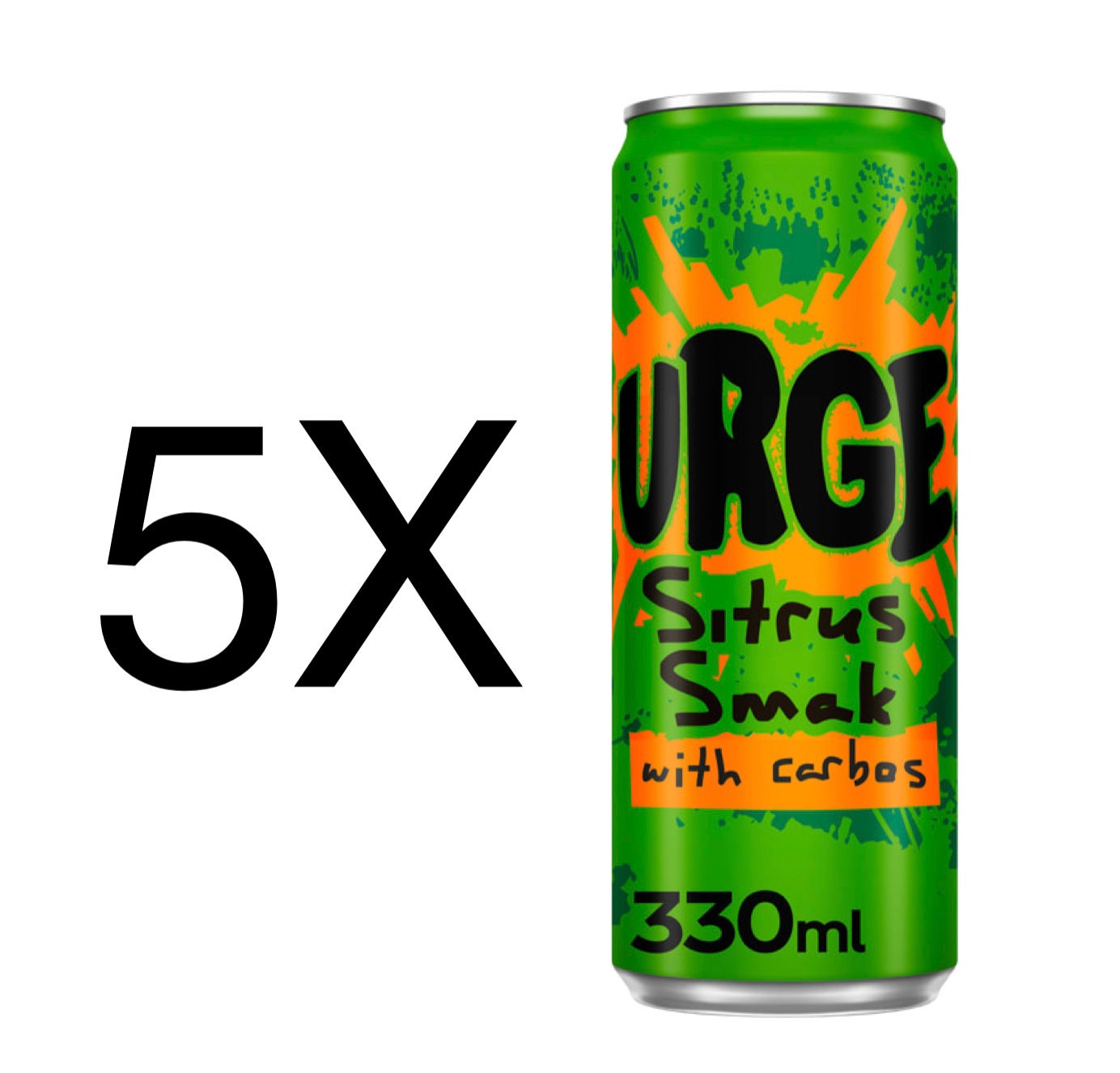 Surge Urge Soda Citrus Flavor Soft Drink Beverage 5X330ML *brand New ...