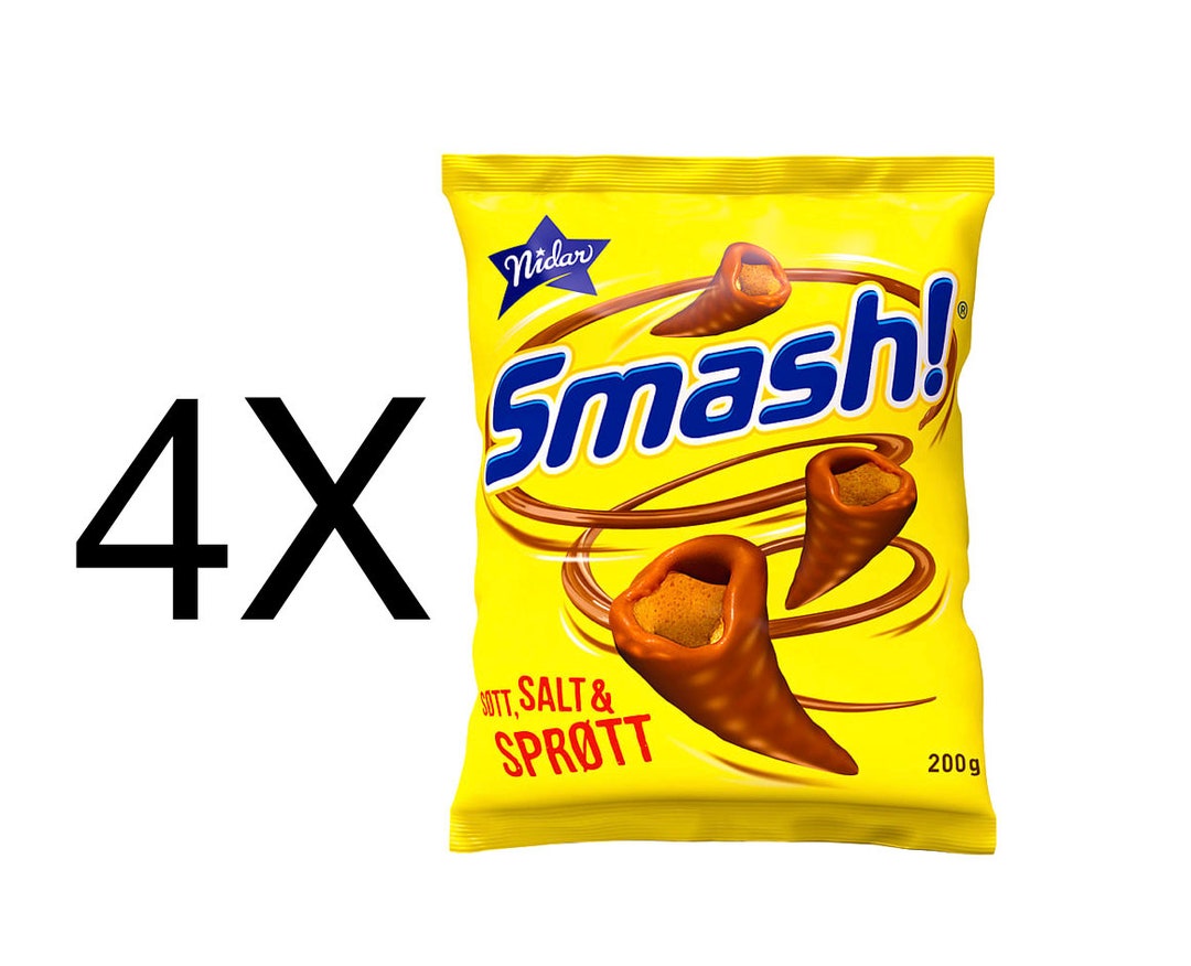 Nidar Smash Norwegian Milk Chocolate Snacks 4x200g - Etsy UK