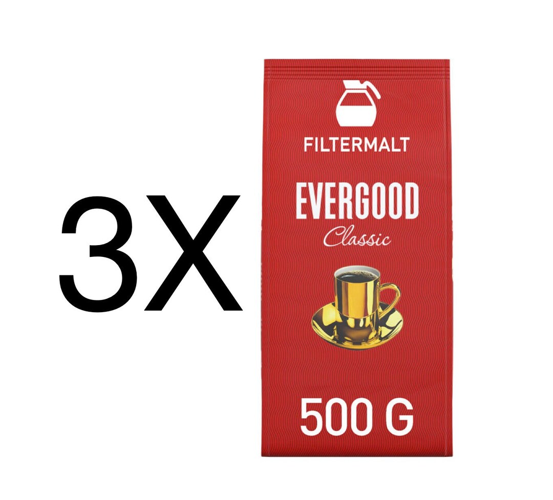 Evergood Filter Malt Pack Grounded Dark Arabica Beans Norwegian Coffee ...