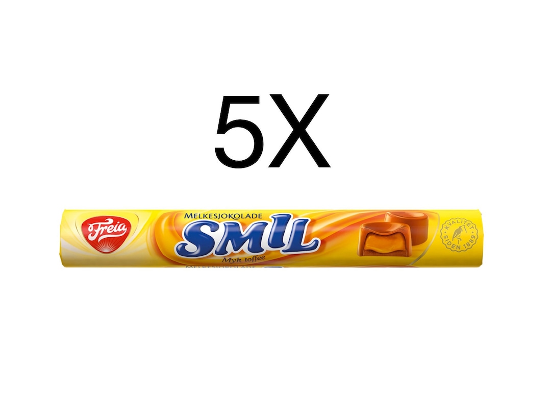 Smil Freia Norwegian Milk Chocolate Toffee 5x78g - Etsy