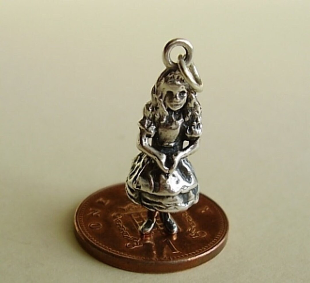 Sterling Silver ALICE IN WONDERLAND Charm Etsy Sterling Silver ALICE IN WONDERLAND Charm Etsy