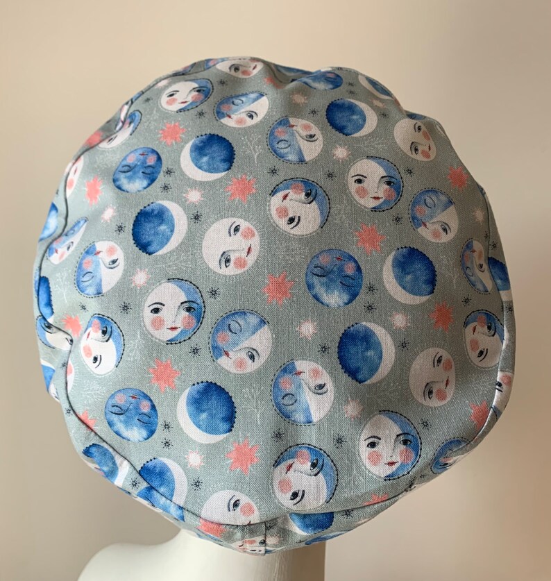 MOON PHASES European Style Surgical Scrub Cap or Snood, Regular or Long ...