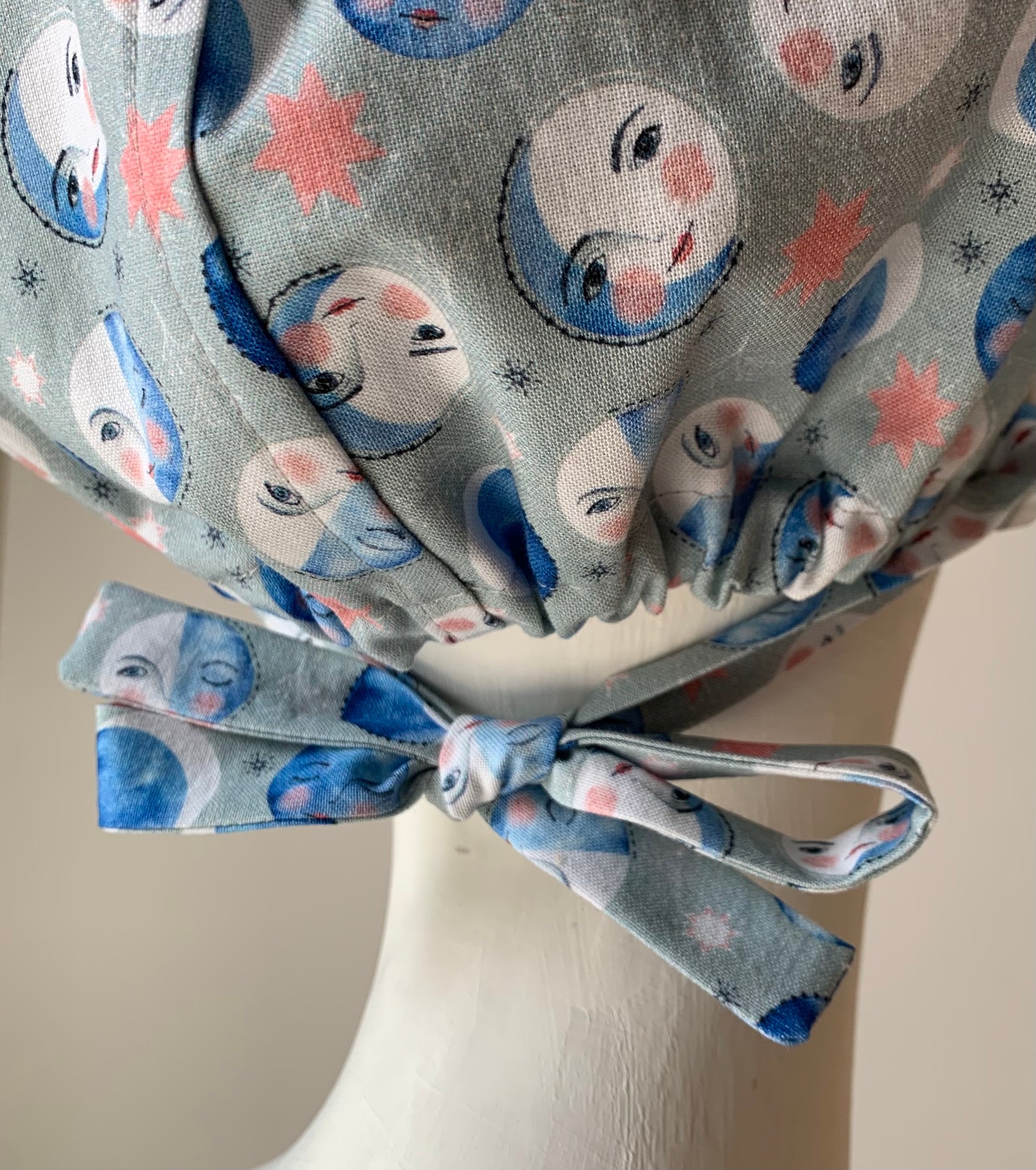 MOON PHASES European Style Surgical Scrub Cap or Snood, Regular or Long ...