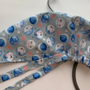 MOON PHASES European Style Surgical Scrub Cap or Snood, Regular or Long ...