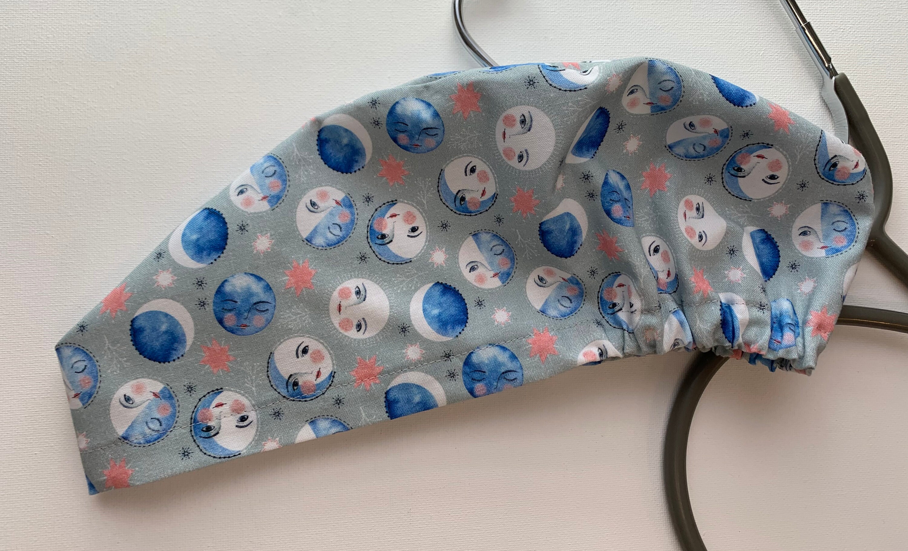 MOON PHASES European Style Surgical Scrub Cap or Snood, Regular or Long ...