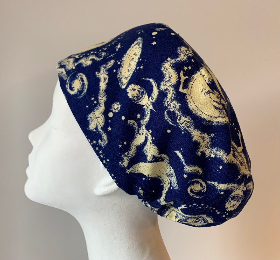 MAN in the MOON Euro Style Surgical Scrub Cap or Snood, Regular or Long ...