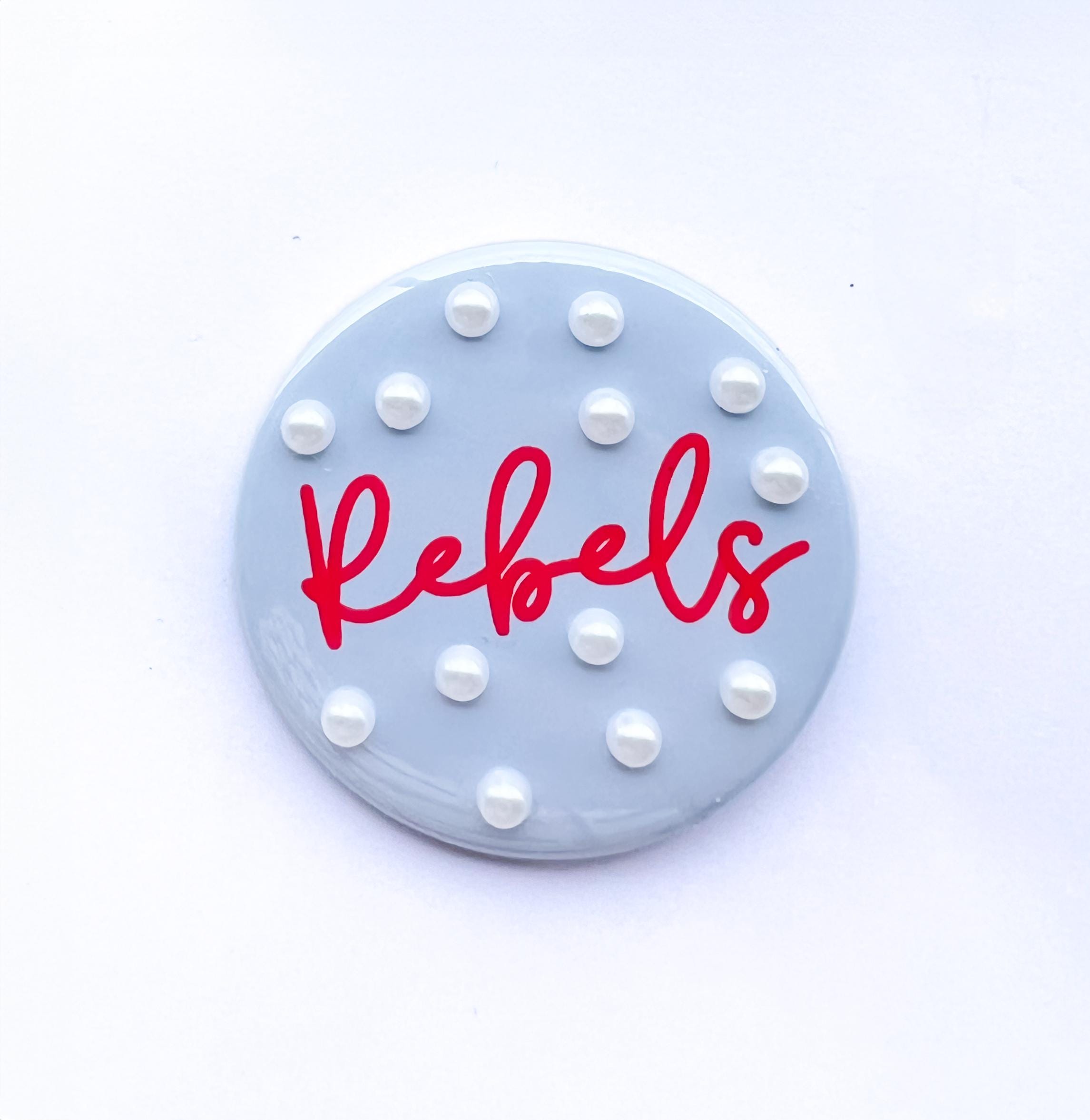 Ole Miss Rebels Game Day Button 4 Pack With Pearl Detailing | 2.25 ...