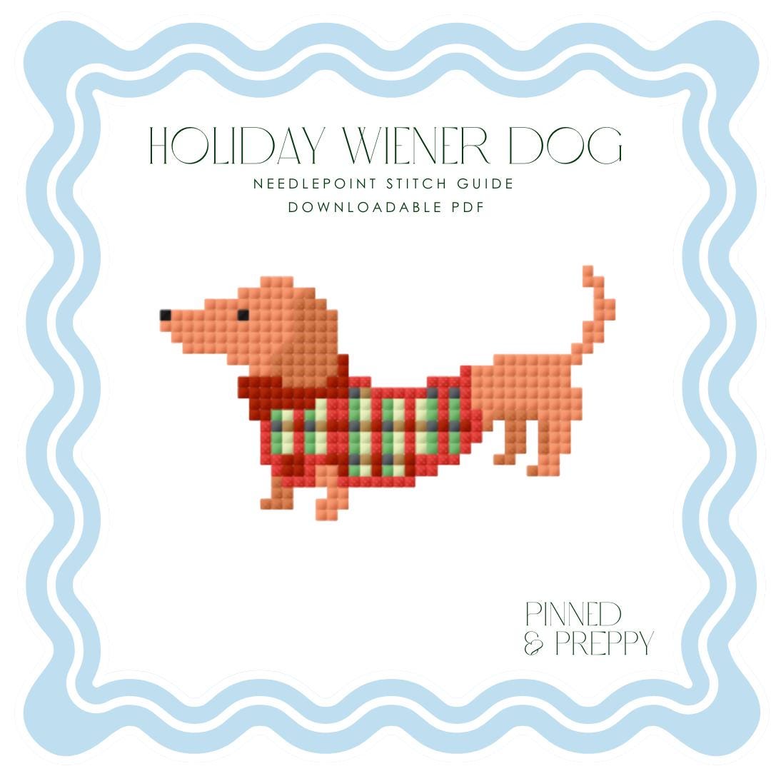 Digital Download: Holiday Weiner Dog Needlepoint Stitch Guide - Etsy