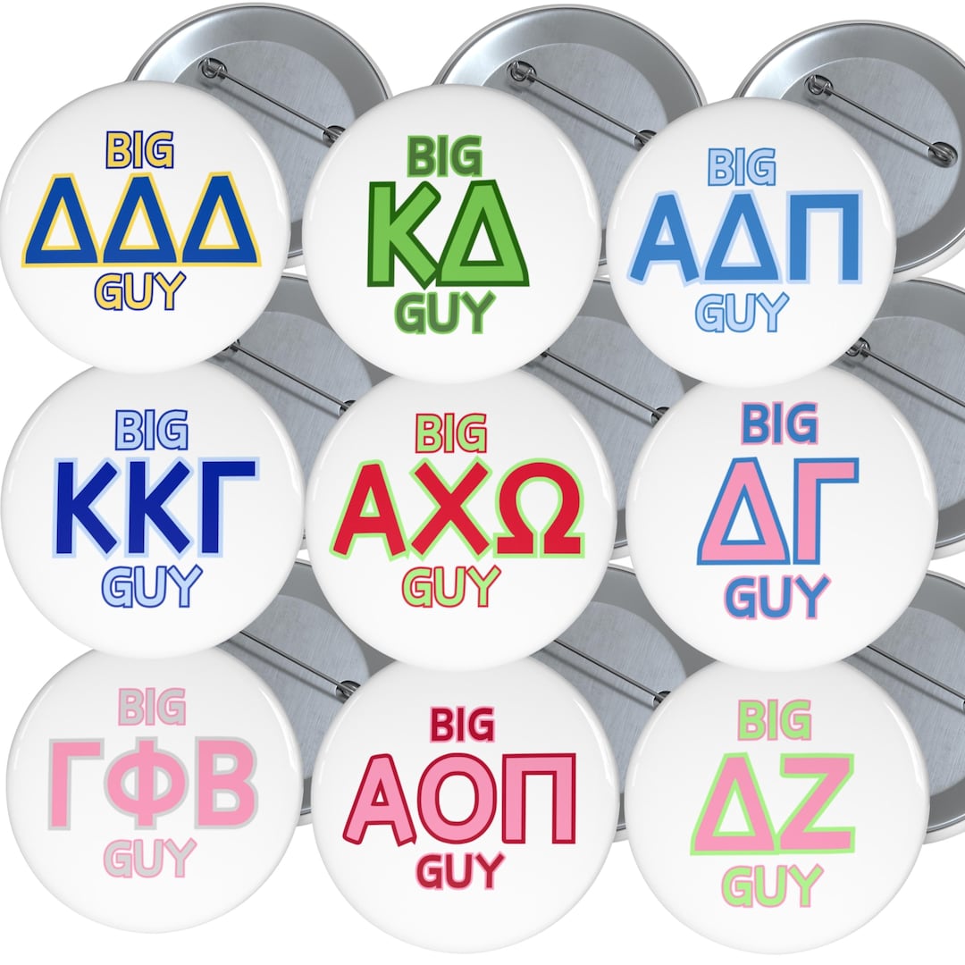 Big "sorority" Guy Buttons | 2.25in Pin Back Button - Etsy