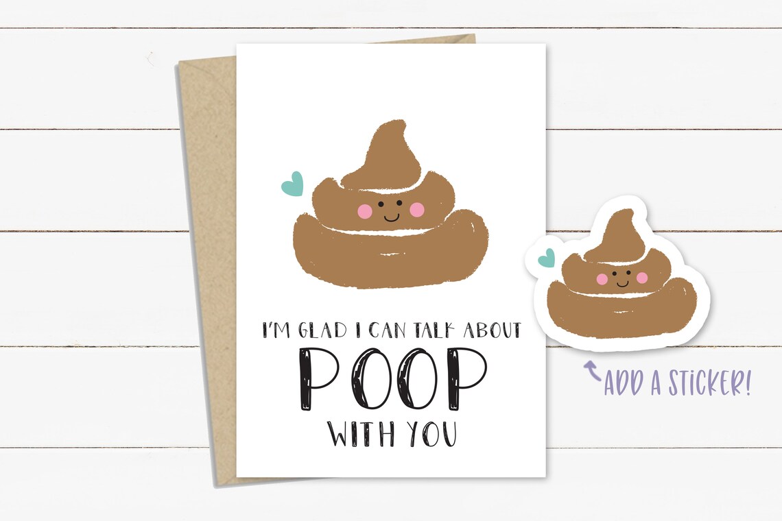 Poop Friend Card Funny Poop Card Best Friend Birthday Card | Etsy