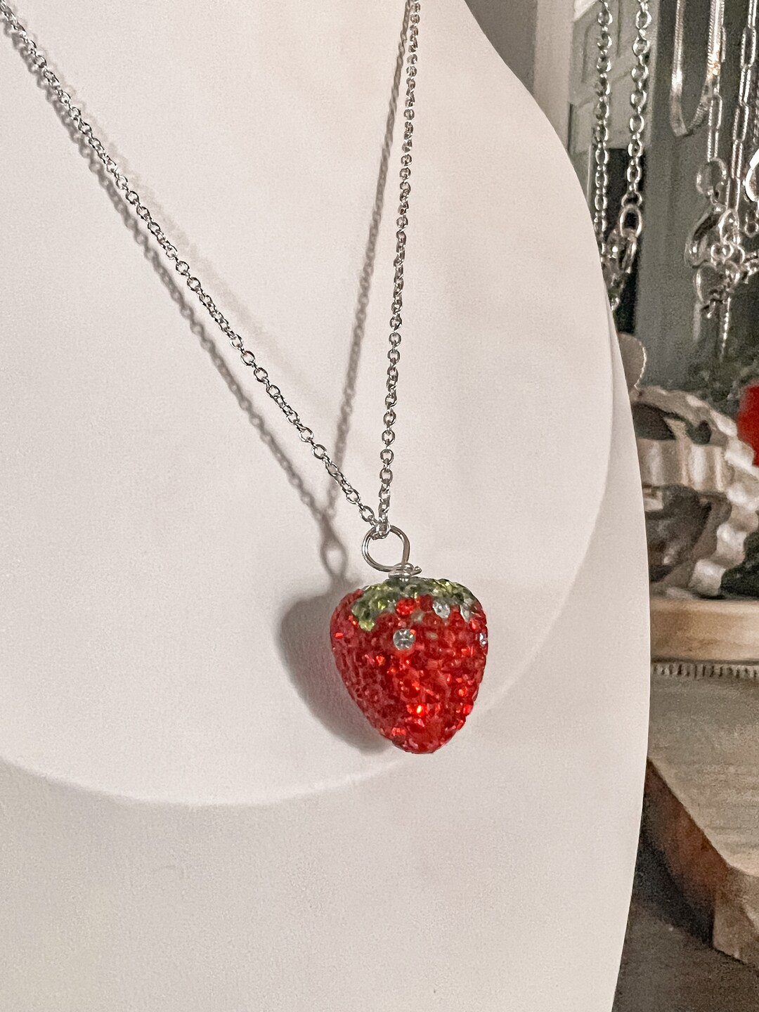Strawberry Necklace | Hailey Bieber | Charm Necklaces | Personalized ...