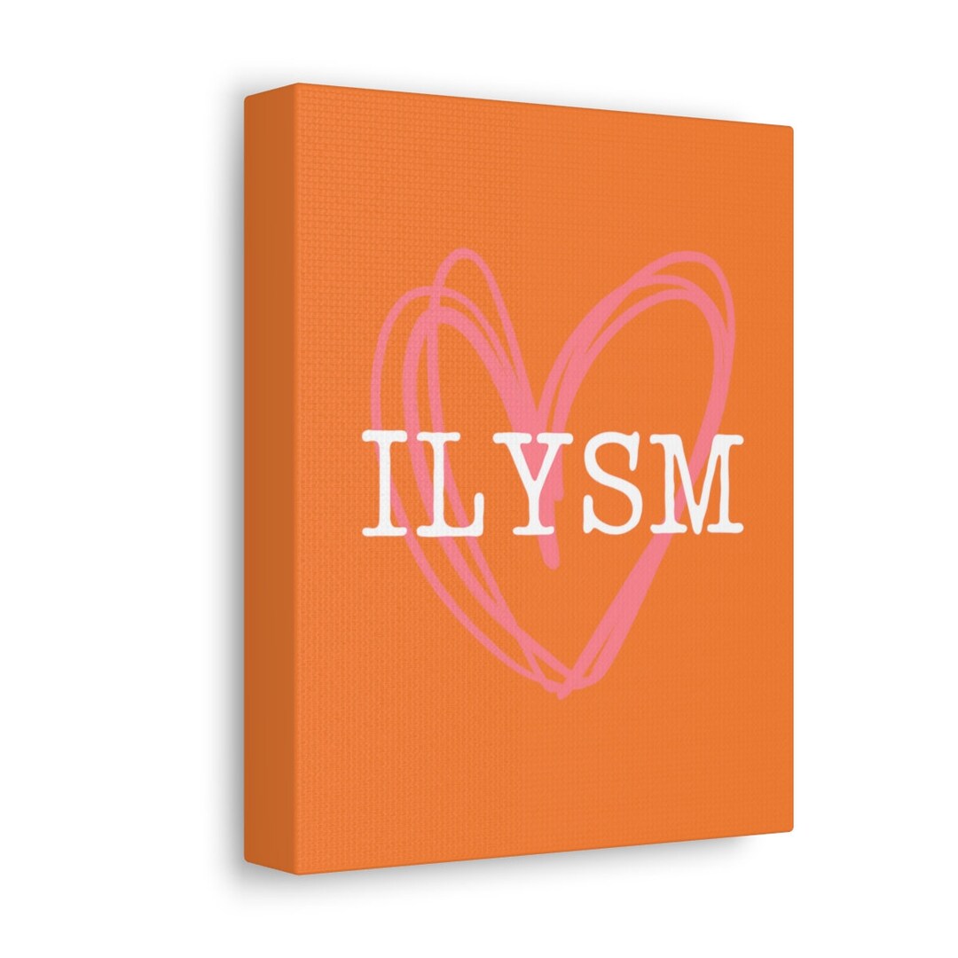 Self Love Wall Decor ILYSM Orange and Pink Satin Canvas - Etsy
