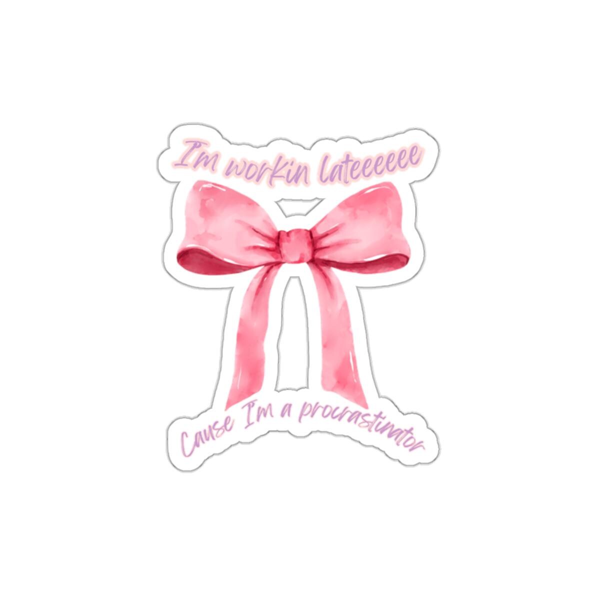 Coquette Bow Die-cut Stickers Water Resistant Vinyl Sticker, Sabrina ...