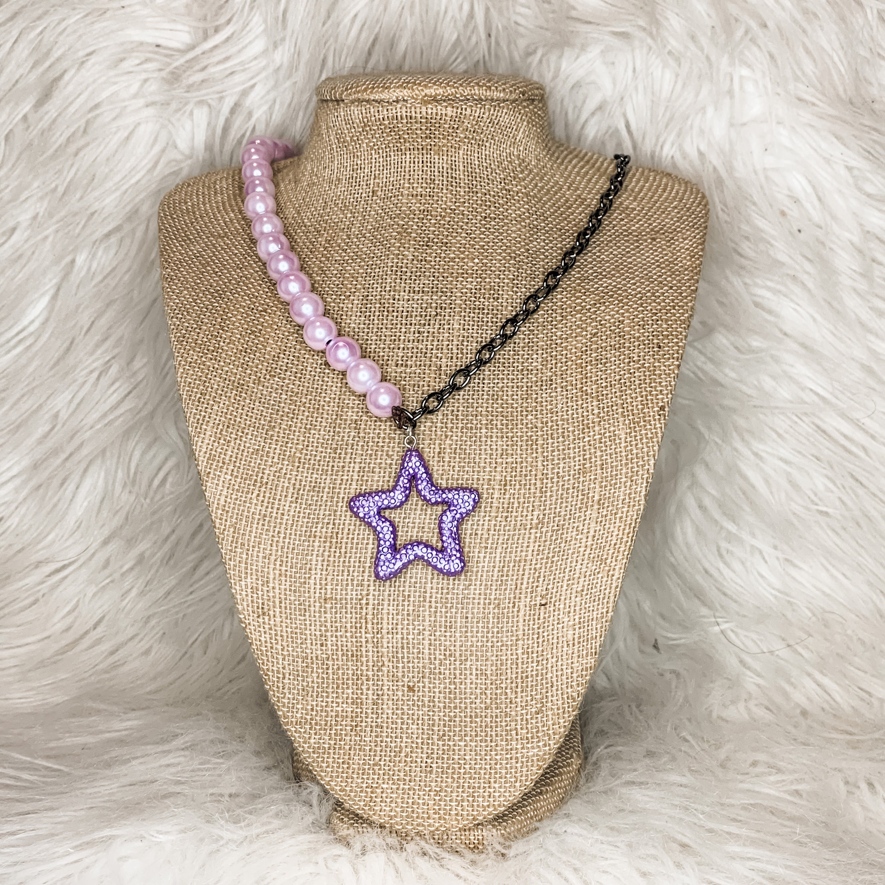 Bratz Inspired Necklace Bright Purple Star Pendant With Faux - Etsy