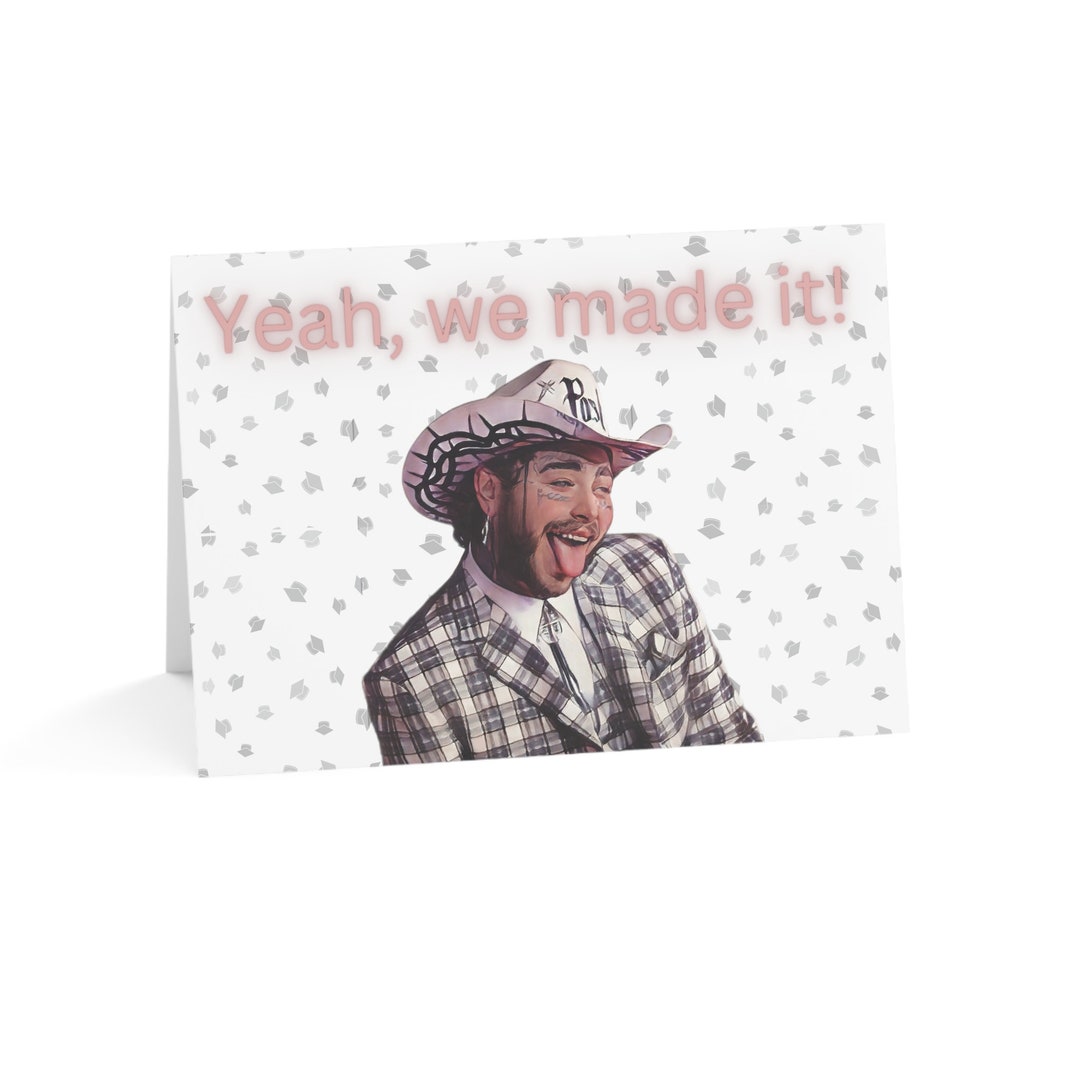 Post Malone Graduation Card Congratulations Posty Cards for High School ...