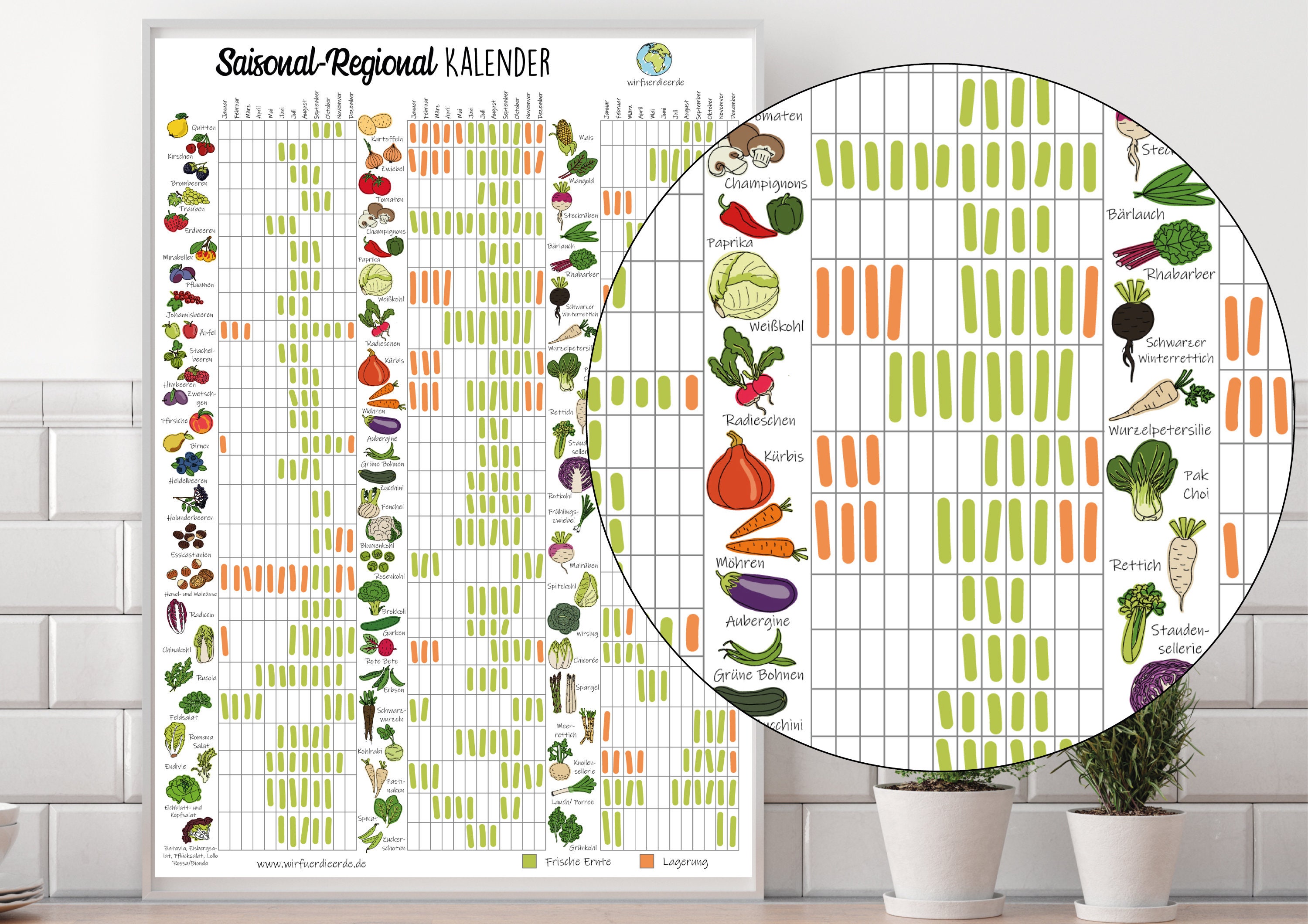 Seasonal Calendar Fruit and Vegetables A3 A4 A5 Environmental Help ...