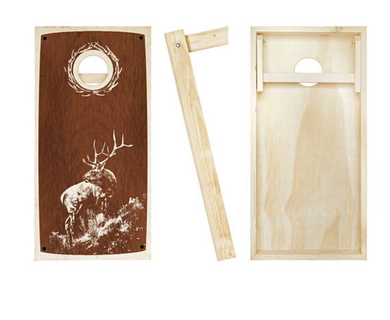 Tule Elk Moose Stained Cornhole Boards Regulation Size Game - Etsy