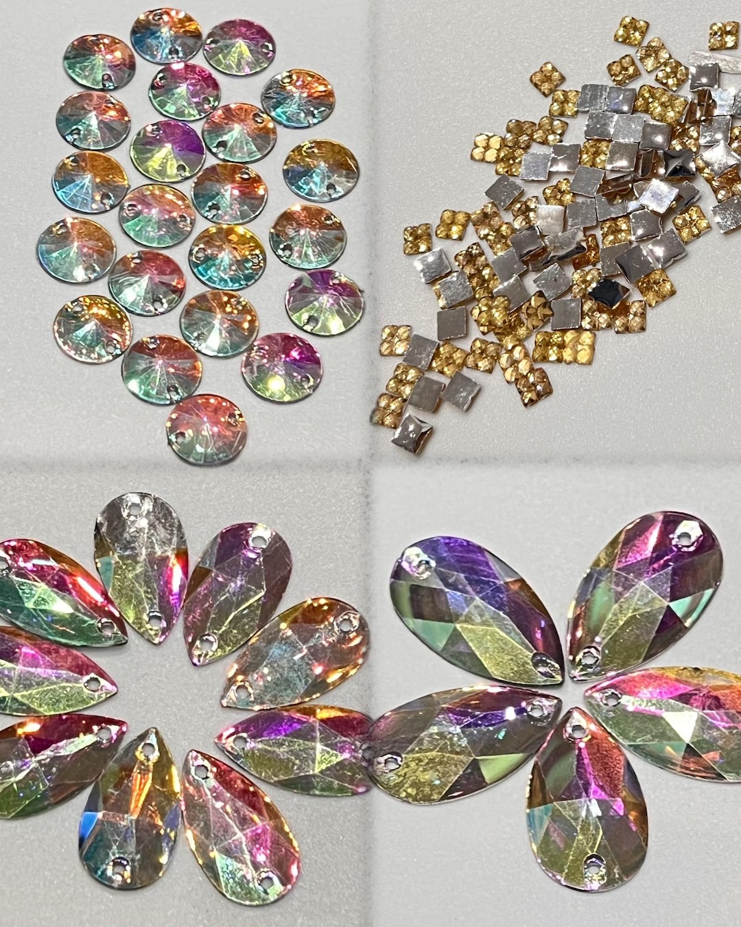 100 Round Plastic Shisha Mirrors for Embroidery Quilting Craft - Size ...