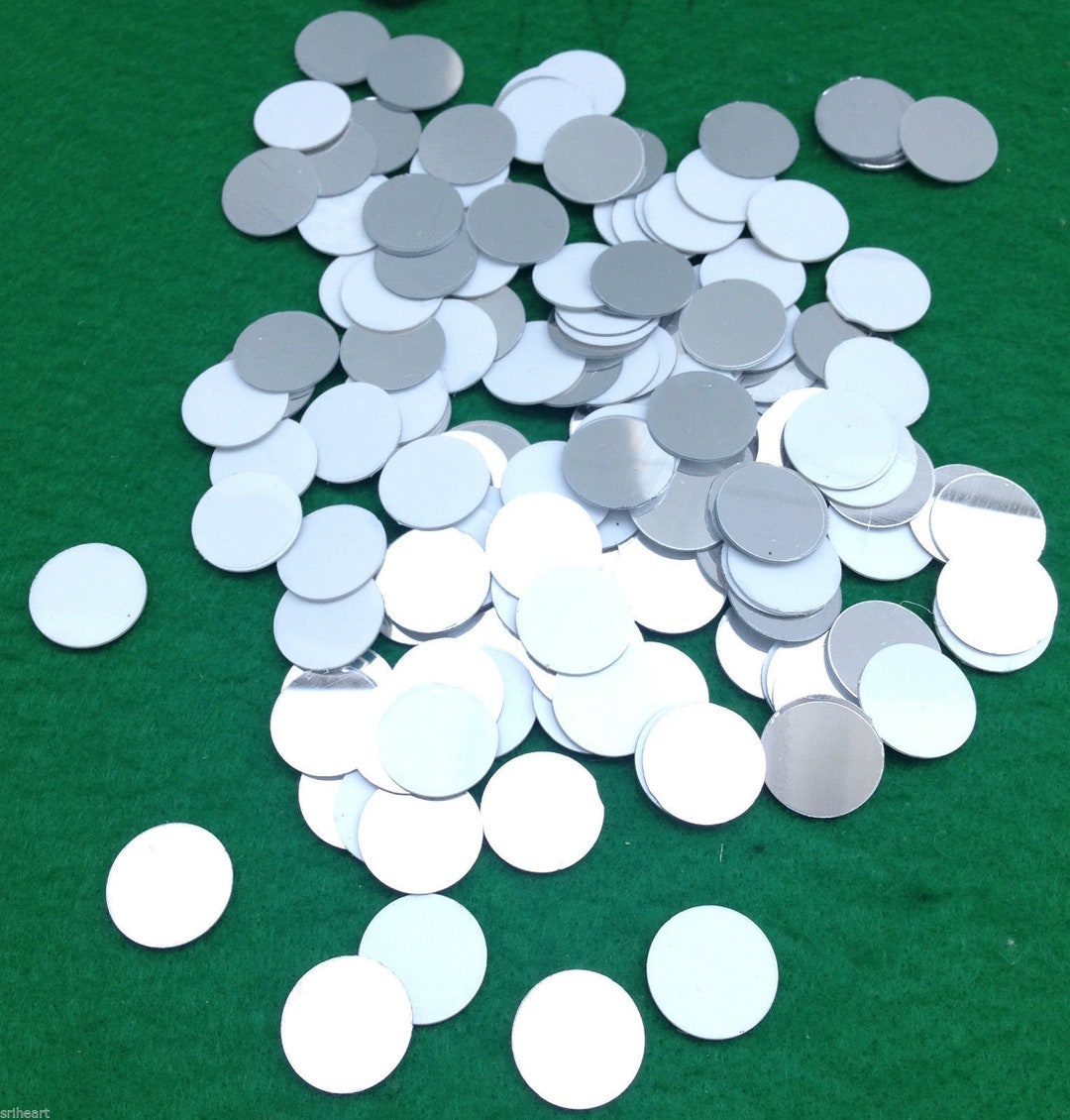 100 Round Plastic Shisha Mirrors for Embroidery Quilting Craft - Size ...