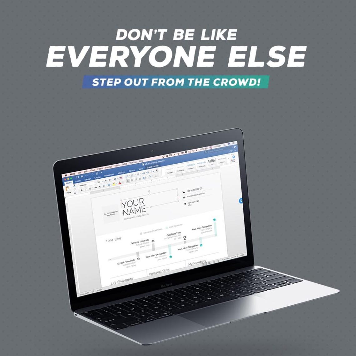 Modern Infographic Resume Template • Ats-friendly CV + FREE Cover ...