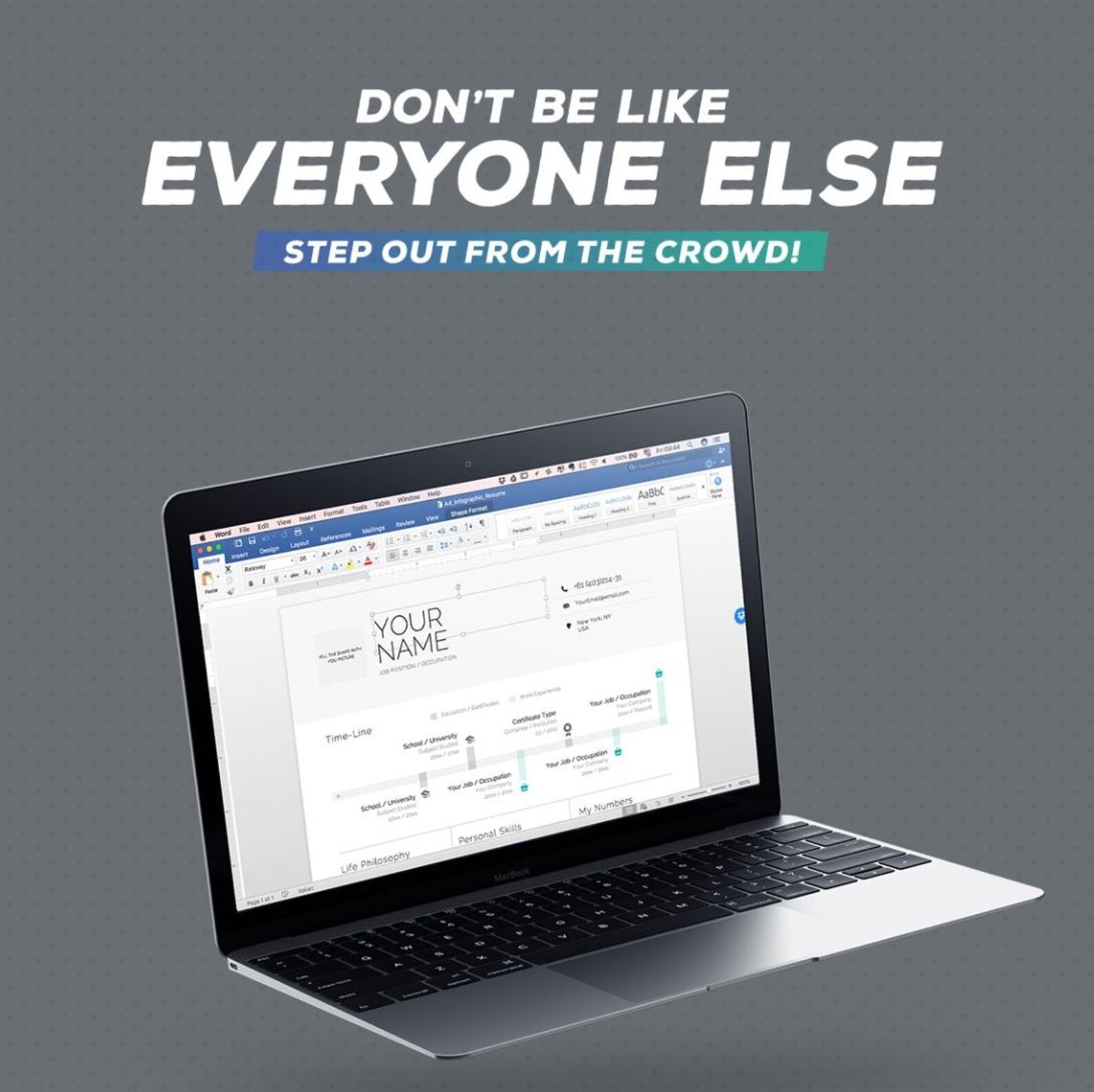 Modern Infographic Resume Template • Ats-friendly CV + FREE Cover ...