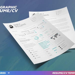 Modern Infographic Resume Template • Ats-friendly CV + FREE Cover ...