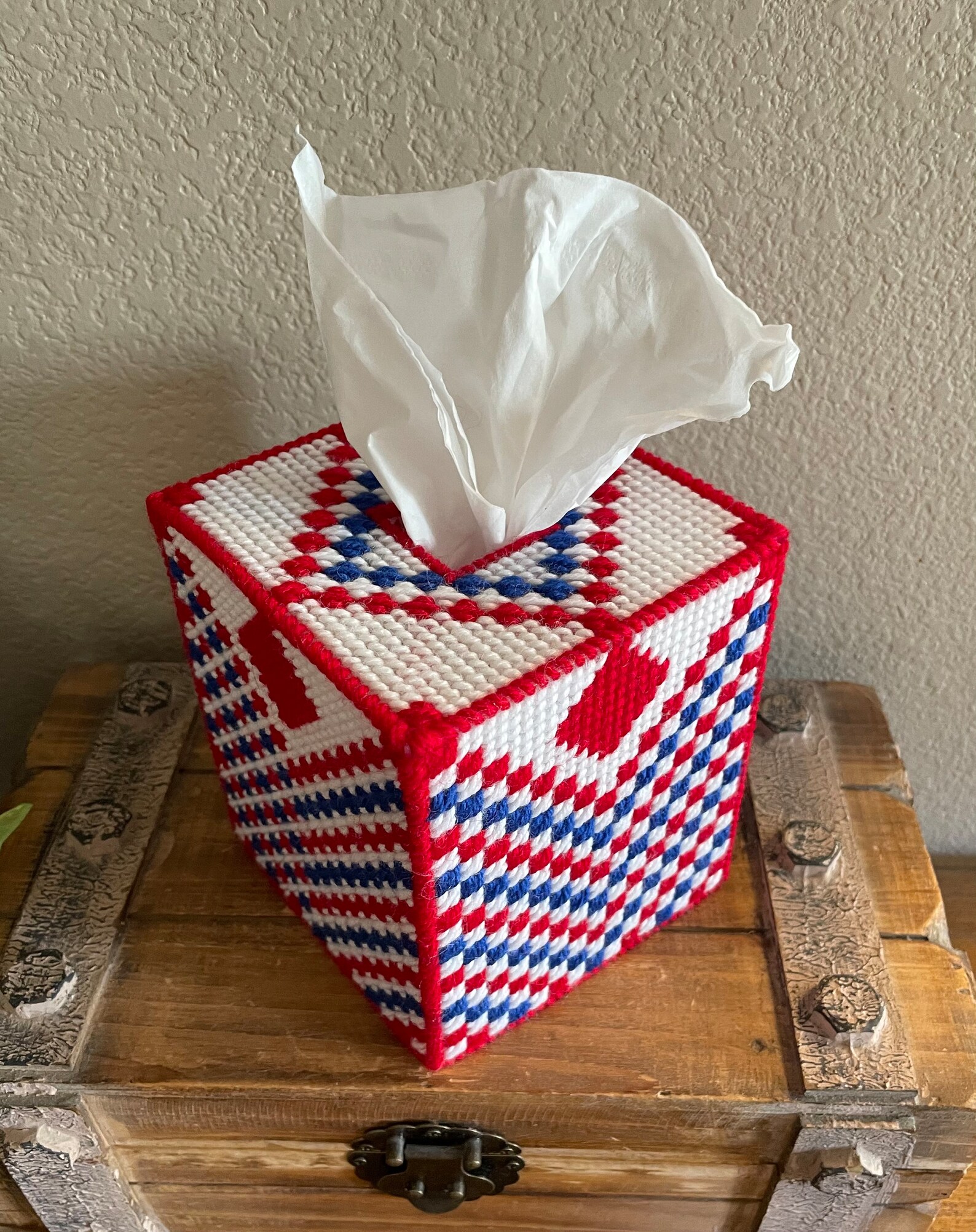 Colorful Geometric Tissue Box Cover Chevron Pattern Home - Etsy