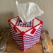 Colorful Geometric Tissue Box Cover Chevron Pattern Home - Etsy