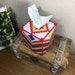 Colorful Geometric Tissue Box Cover Chevron Pattern Home - Etsy