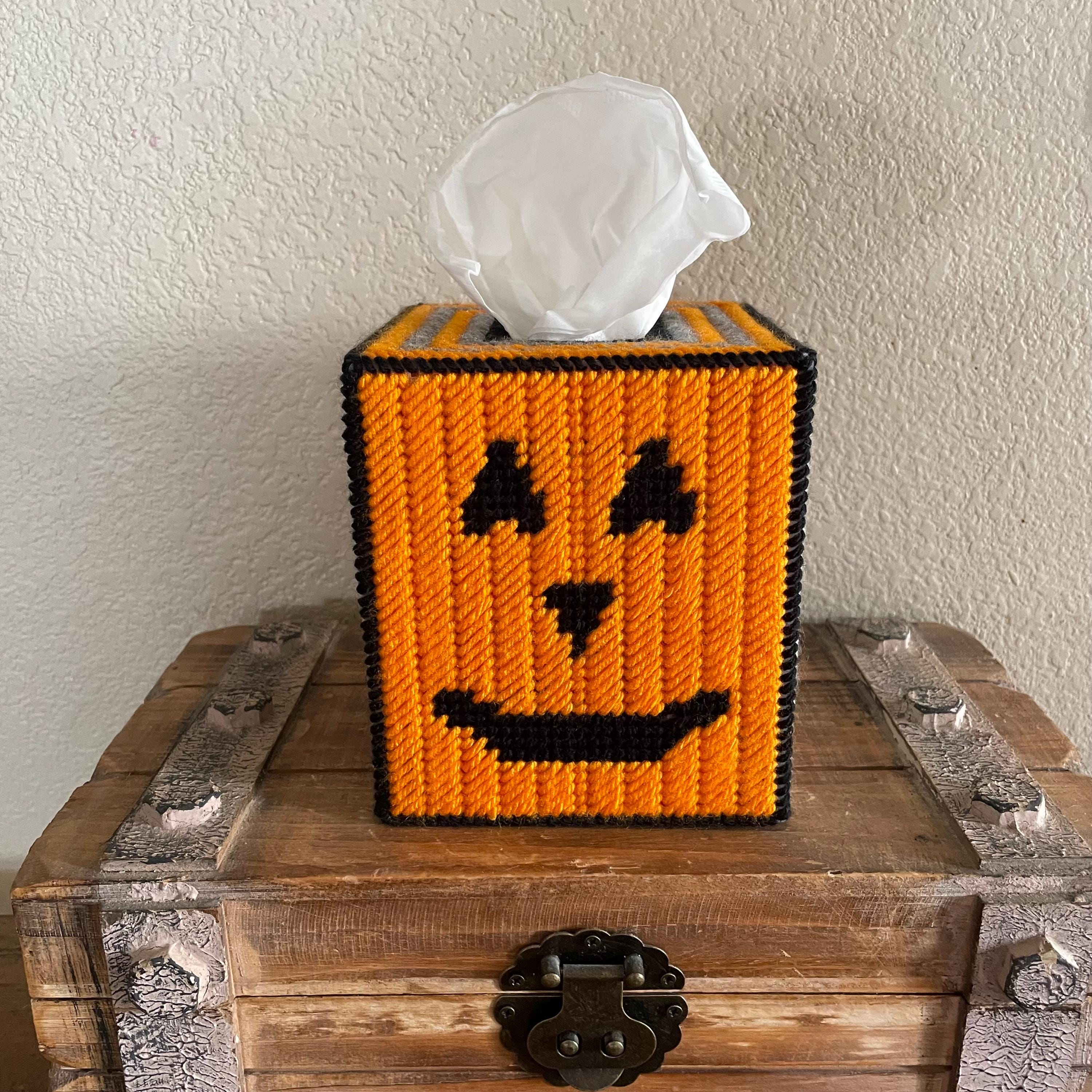Halloween Tissue Box Cover, Pumpkin Face, Mummy Face, Happy Halloween ...